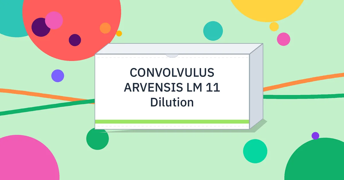 Symbolbild: Packung mit der Aufschrift CONVOLVULUS ARVENSIS LM 11 Dilution (PZN 13450124) – Verfügbarkeit und Bezug in Apotheken in Frankfurt am Main