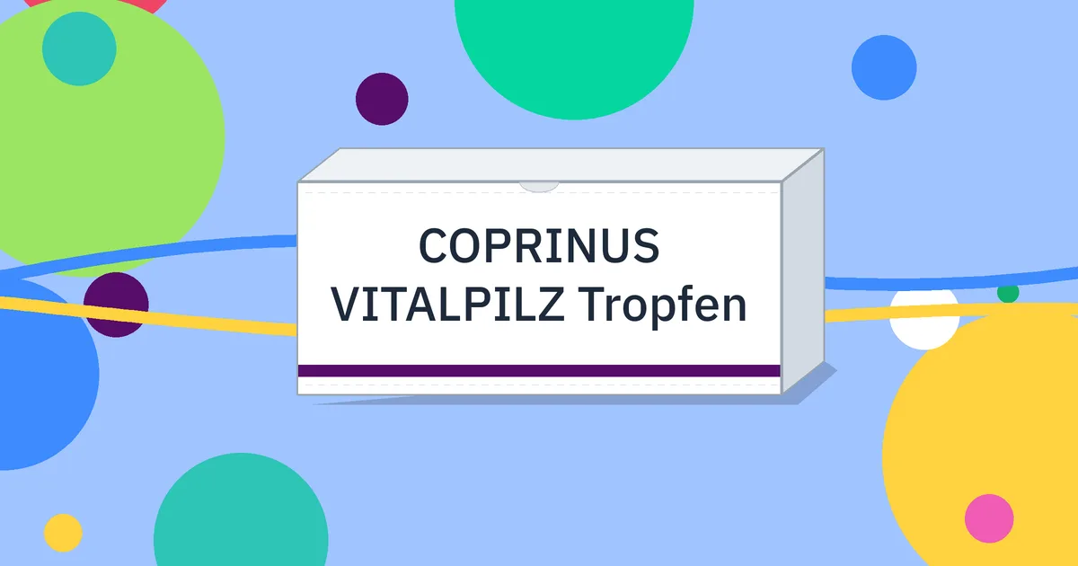 Symbolbild: Packung mit der Aufschrift COPRINUS VITALPILZ Tropfen (PZN 12900298) – Verfügbarkeit und Bezug in Apotheken in Frankfurt am Main