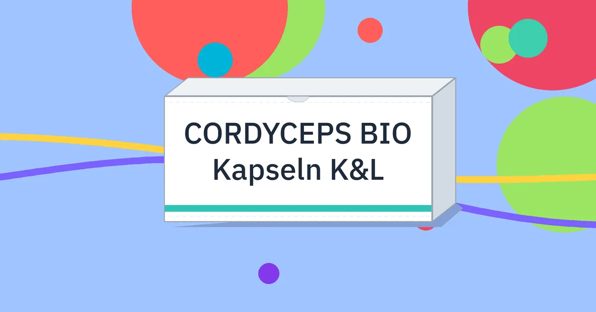 Symbolbild: Packung mit der Aufschrift CORDYCEPS BIO Kapseln K&L (PZN 17962364) – Verfügbarkeit und Bezug in Apotheken in Frankfurt am Main