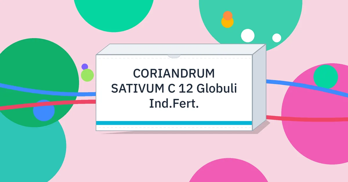 Symbolbild: Packung mit der Aufschrift CORIANDRUM SATIVUM C 12 Globuli Ind.Fert. (PZN 17729923) – Verfügbarkeit und Bezug in Apotheken in Frankfurt am Main