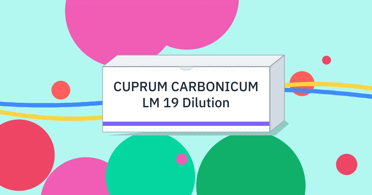 Symbolbild: Packung mit der Aufschrift CUPRUM CARBONICUM LM 19 Dilution (PZN 17853379) – Verfügbarkeit und Bezug in Apotheken in Frankfurt am Main