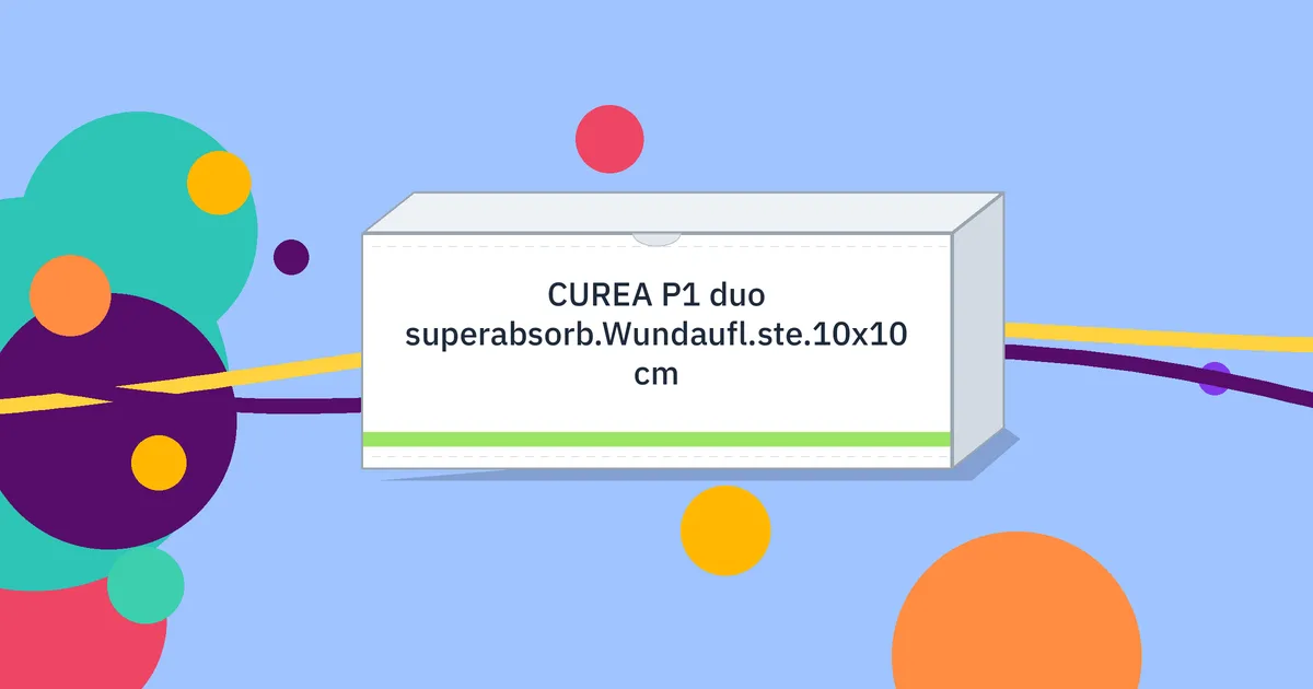 Symbolbild: Packung mit der Aufschrift CUREA P1 duo superabsorb.Wundaufl.ste.10x10 cm (PZN 11113919) – Verfügbarkeit und Bezug in Apotheken in Frankfurt am Main