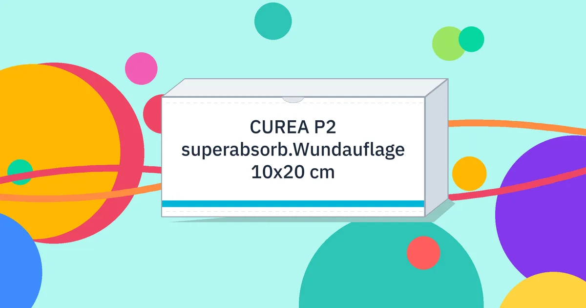 Symbolbild: Packung mit der Aufschrift CUREA P2 superabsorb.Wundauflage 10x20 cm (PZN 04121321) – Verfügbarkeit und Bezug in Apotheken in Frankfurt am Main