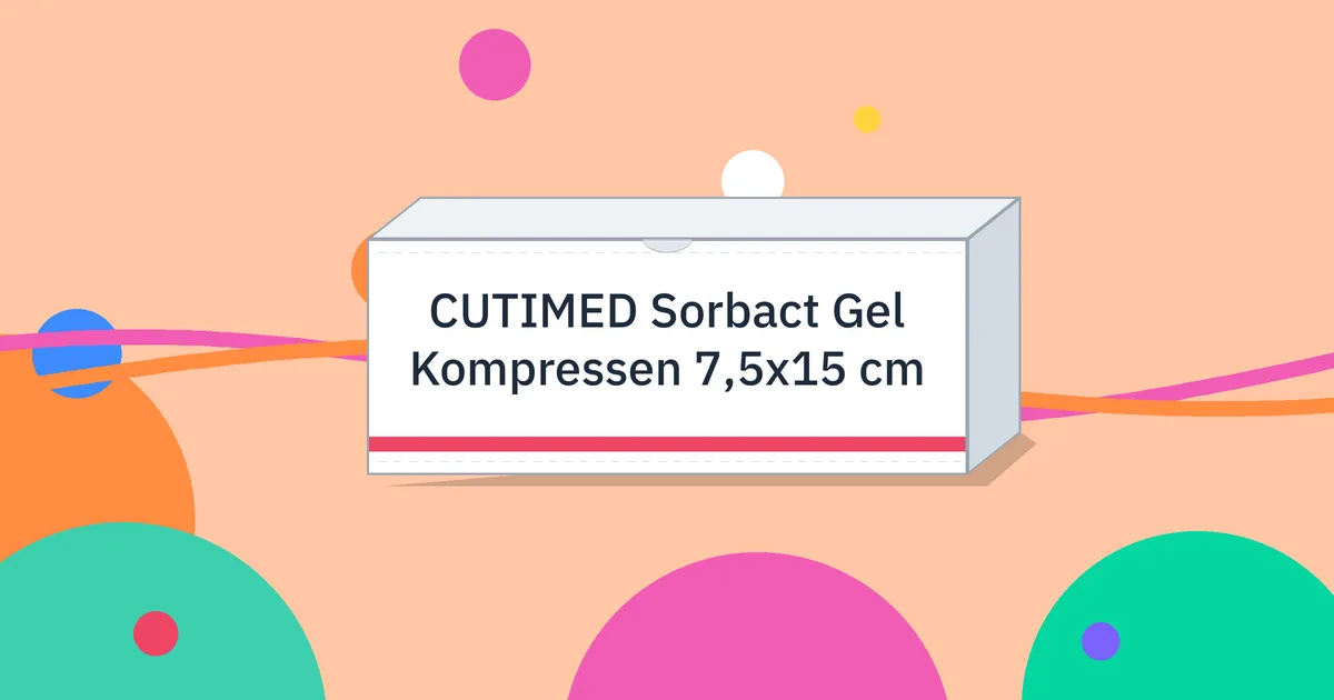 Symbolbild: Packung mit der Aufschrift CUTIMED Sorbact Gel Kompressen 7,5x15 cm (PZN 16026958) – Verfügbarkeit und Bezug in Apotheken in Frankfurt am Main