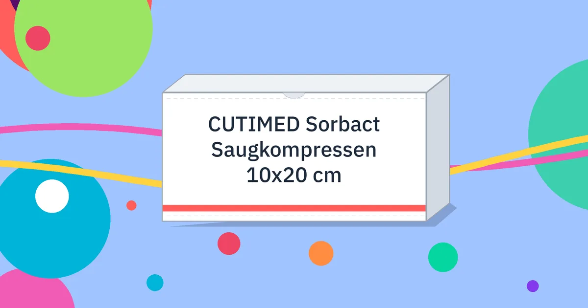 Symbolbild: Packung mit der Aufschrift CUTIMED Sorbact Saugkompressen 10x20 cm (PZN 17513376) – Verfügbarkeit und Bezug in Apotheken in Frankfurt am Main