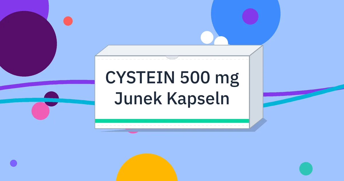 Symbolbild: Packung mit der Aufschrift CYSTEIN 500 mg Junek Kapseln (PZN 00132859) – Verfügbarkeit und Bezug in Apotheken in Frankfurt am Main