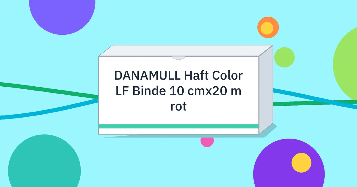 Symbolbild: Packung mit der Aufschrift DANAMULL Haft Color LF Binde 10 cmx20 m rot (PZN 20810416) – Verfügbarkeit und Bezug in Apotheken in Frankfurt am Main