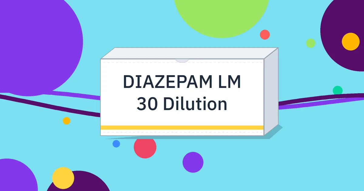 Symbolbild: Packung mit der Aufschrift DIAZEPAM LM 30 Dilution (PZN 12841058) – Verfügbarkeit und Bezug in Apotheken in Frankfurt am Main