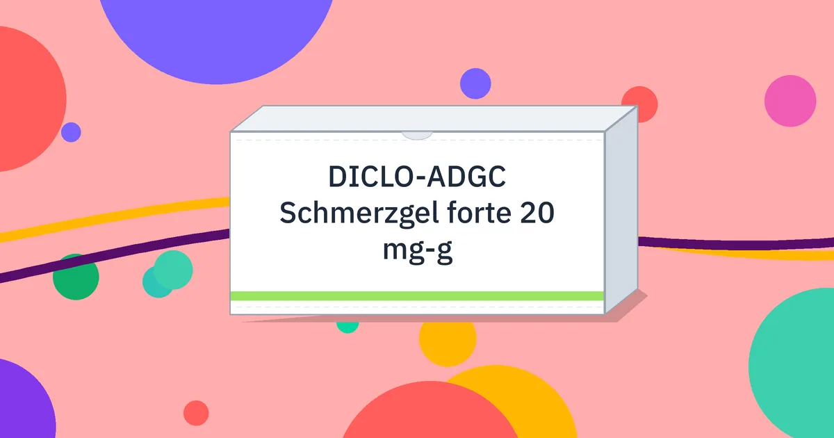Symbolbild: Packung mit der Aufschrift DICLO-ADGC Schmerzgel forte 20 mg-g (PZN 18070633) – Verfügbarkeit und Bezug in Apotheken in Frankfurt am Main