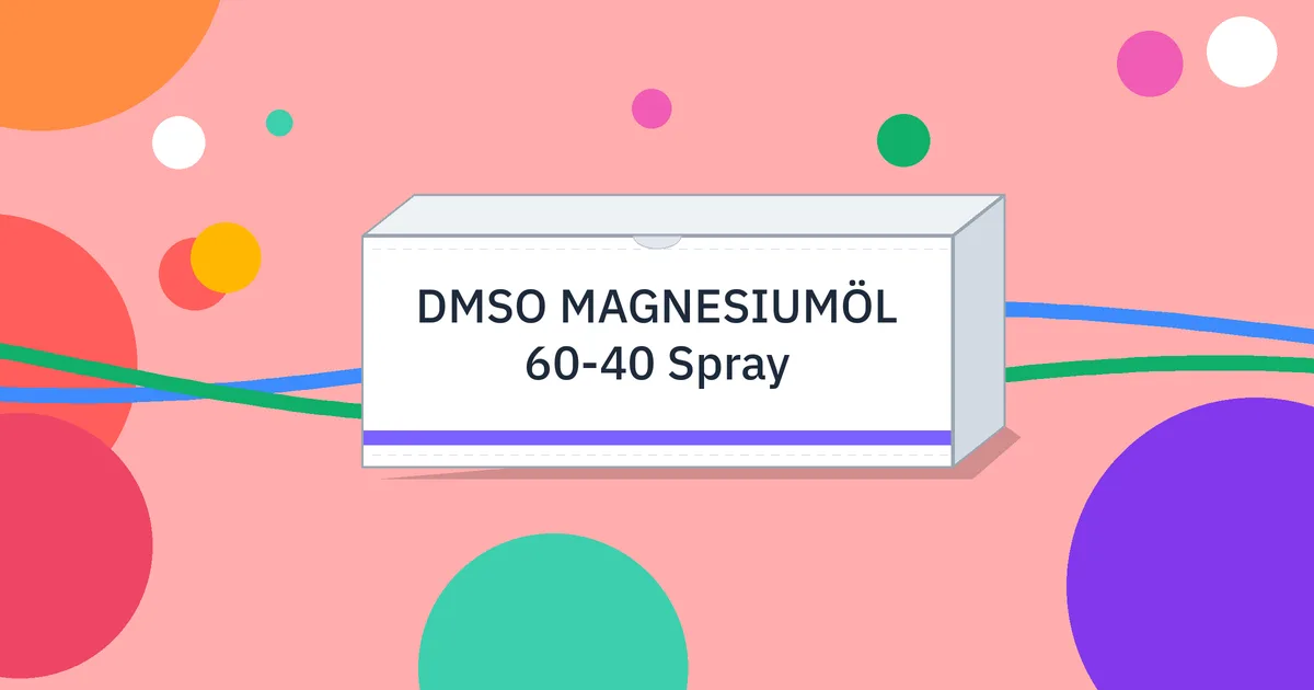 Symbolbild: Packung mit der Aufschrift DMSO MAGNESIUMÖL 60-40 Spray (PZN 19206483) – Verfügbarkeit und Bezug in Apotheken in Frankfurt am Main