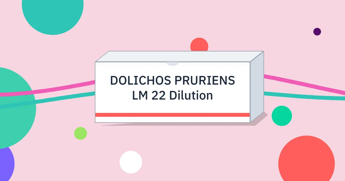 Symbolbild: Packung mit der Aufschrift DOLICHOS PRURIENS LM 22 Dilution (PZN 13466674) – Verfügbarkeit und Bezug in Apotheken in Frankfurt am Main