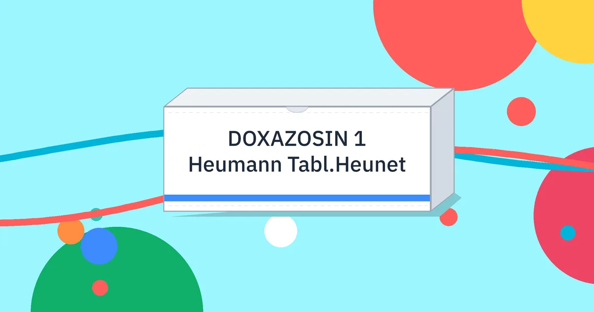 Symbolbild: Packung mit der Aufschrift DOXAZOSIN 1 Heumann Tabl.Heunet (PZN 10408328) – Verfügbarkeit und Bezug in Apotheken in Frankfurt am Main
