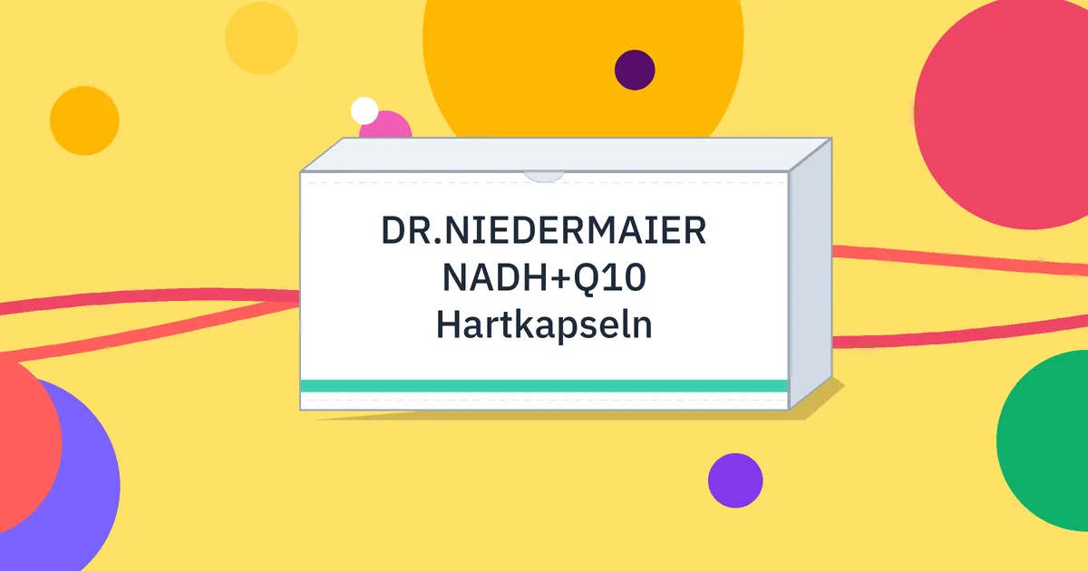Symbolbild: Packung mit der Aufschrift DR.NIEDERMAIER NADH+Q10 Hartkapseln (PZN 19638662) – Verfügbarkeit und Bezug in Apotheken in Frankfurt am Main