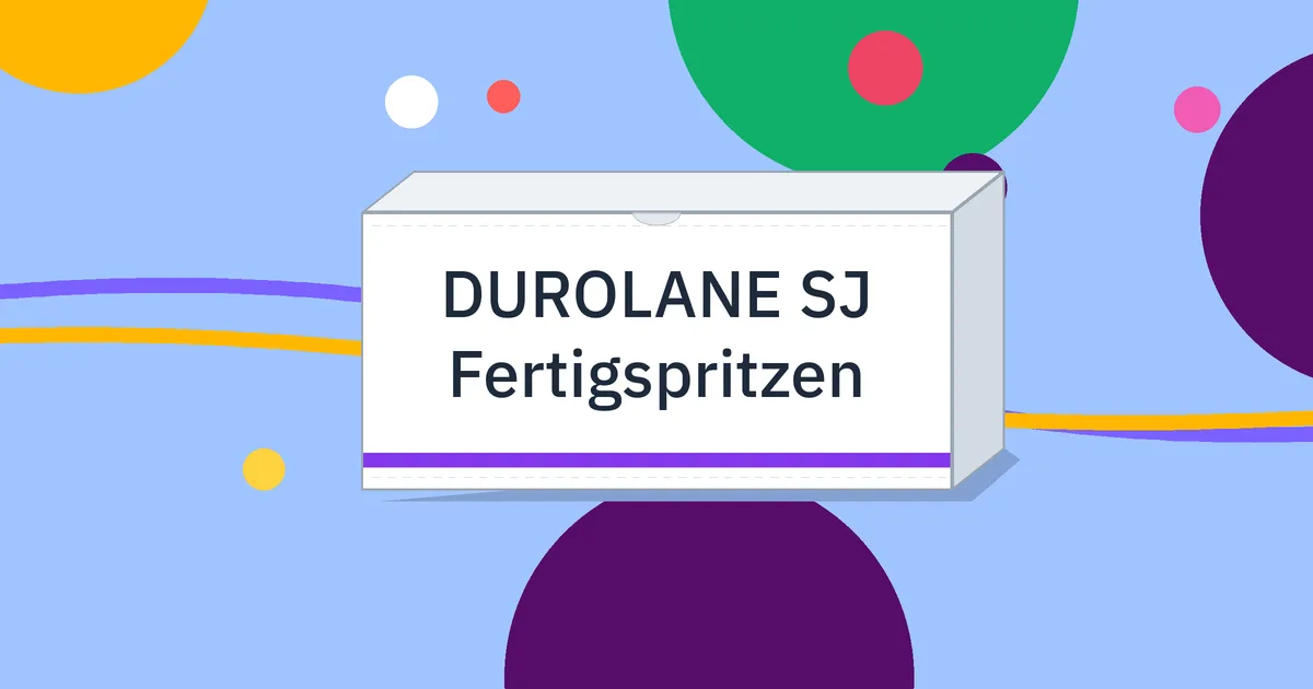 Symbolbild: Packung mit der Aufschrift DUROLANE SJ Fertigspritzen (PZN 09338338) – Verfügbarkeit und Bezug in Apotheken in Frankfurt am Main