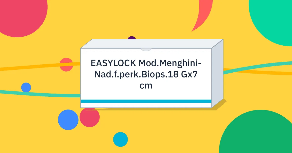 Symbolbild: Packung mit der Aufschrift EASYLOCK Mod.Menghini-Nad.f.perk.Biops.18 Gx7 cm (PZN 16362202) – Verfügbarkeit und Bezug in Apotheken in Frankfurt am Main