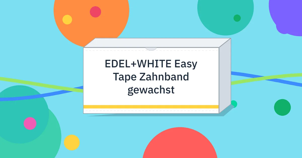 Symbolbild: Packung mit der Aufschrift EDEL+WHITE Easy Tape Zahnband gewachst (PZN 17180644) – Verfügbarkeit und Bezug in Apotheken in Frankfurt am Main