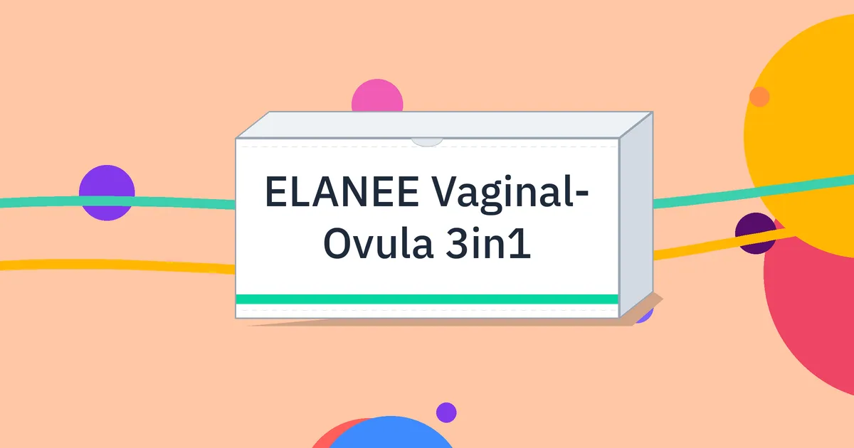 Symbolbild: Packung mit der Aufschrift ELANEE Vaginal-Ovula 3in1 (PZN 20573063) – Verfügbarkeit und Bezug in Apotheken in Frankfurt am Main
