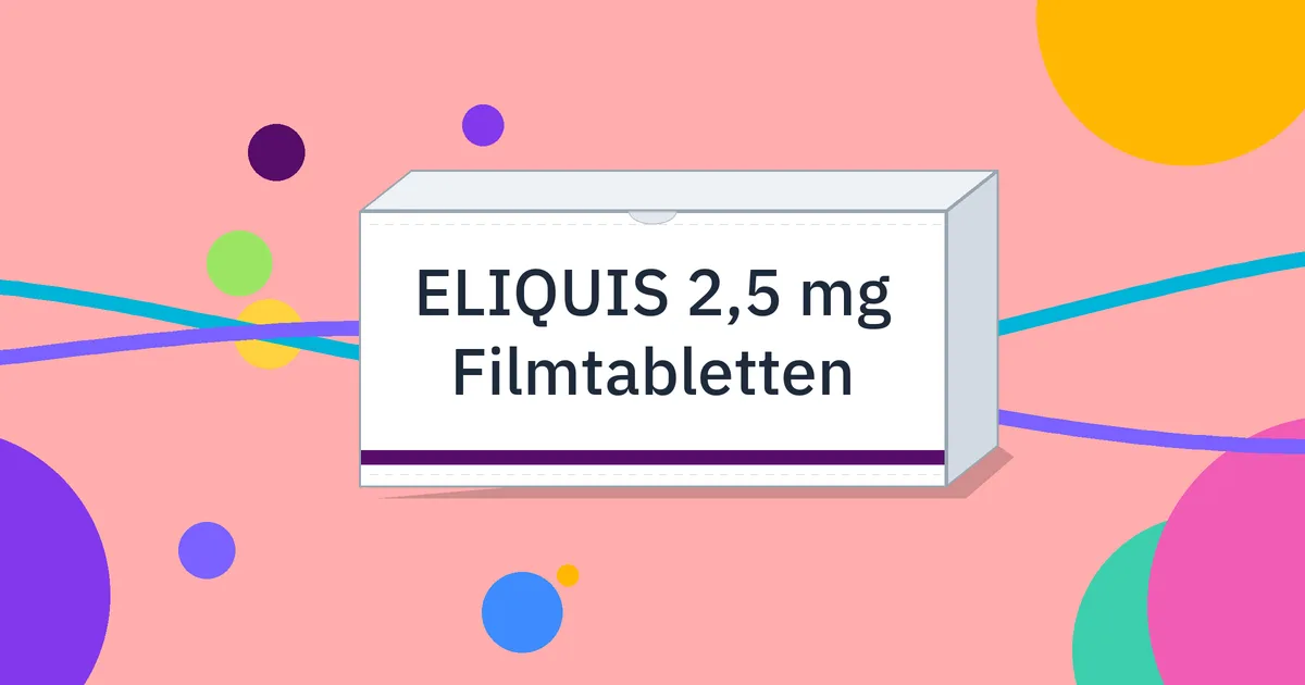 Symbolbild: Packung mit der Aufschrift ELIQUIS 2,5 mg Filmtabletten (PZN 19188868) – Verfügbarkeit und Bezug in Apotheken in Frankfurt am Main