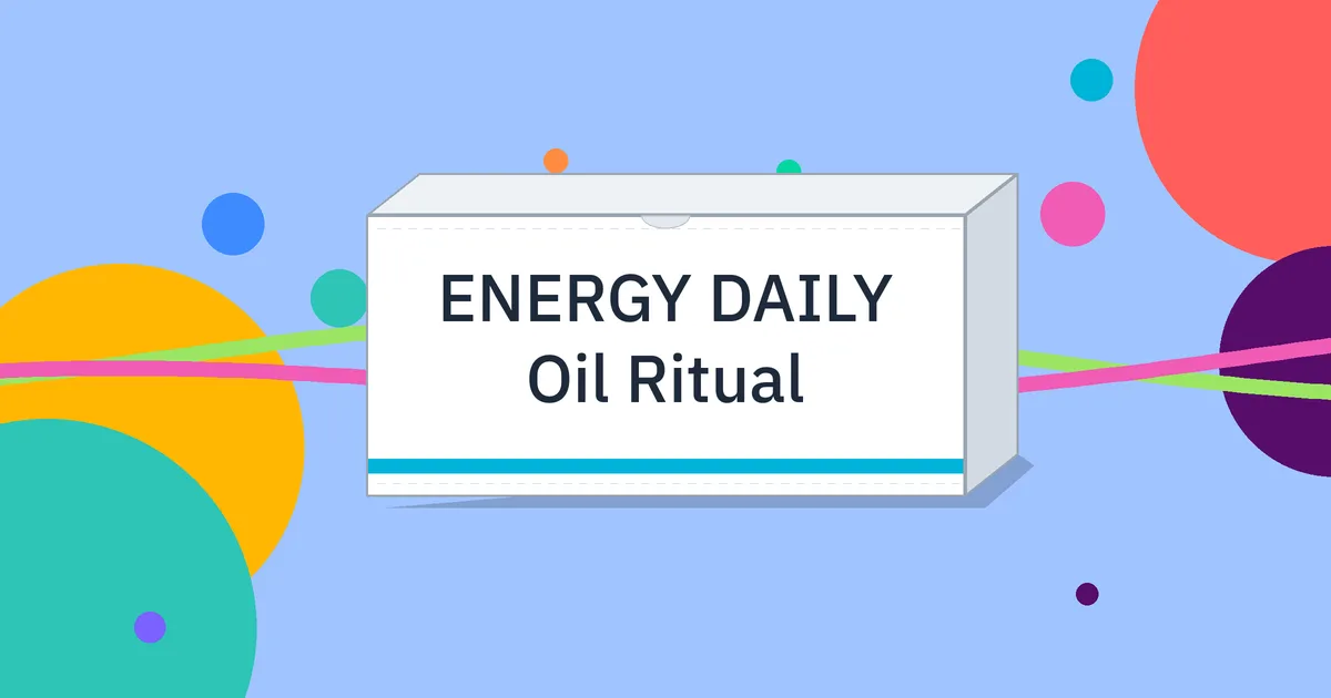 Symbolbild: Packung mit der Aufschrift ENERGY DAILY Oil Ritual (PZN 19265132) – Verfügbarkeit und Bezug in Apotheken in Frankfurt am Main
