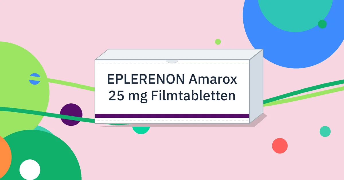 Symbolbild: Packung mit der Aufschrift EPLERENON Amarox 25 mg Filmtabletten (PZN 19252543) – Verfügbarkeit und Bezug in Apotheken in Frankfurt am Main