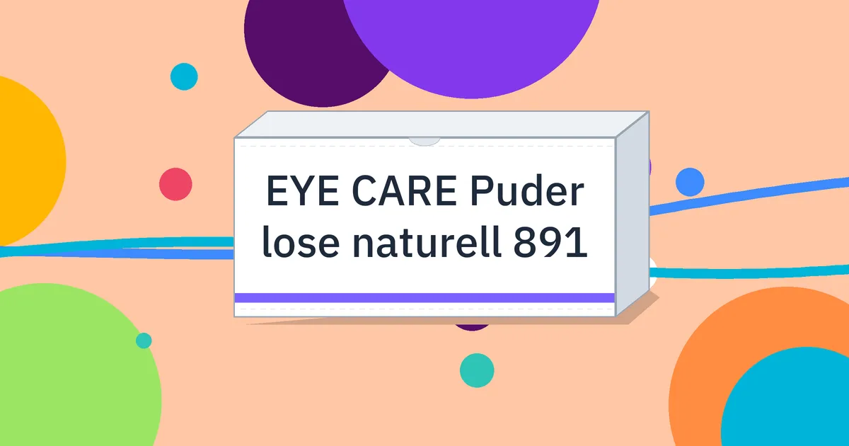 Symbolbild: Packung mit der Aufschrift EYE CARE Puder lose naturell 891 (PZN 01447737) – Verfügbarkeit und Bezug in Apotheken in Frankfurt am Main