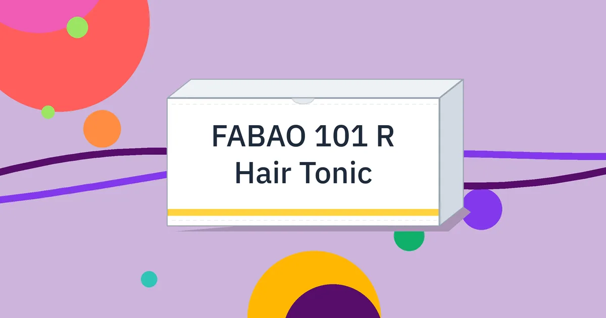 Symbolbild: Packung mit der Aufschrift FABAO 101 R Hair Tonic (PZN 03702429) – Verfügbarkeit und Bezug in Apotheken in Frankfurt am Main