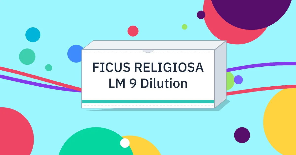 Symbolbild: Packung mit der Aufschrift FICUS RELIGIOSA LM 9 Dilution (PZN 12853937) – Verfügbarkeit und Bezug in Apotheken in Frankfurt am Main