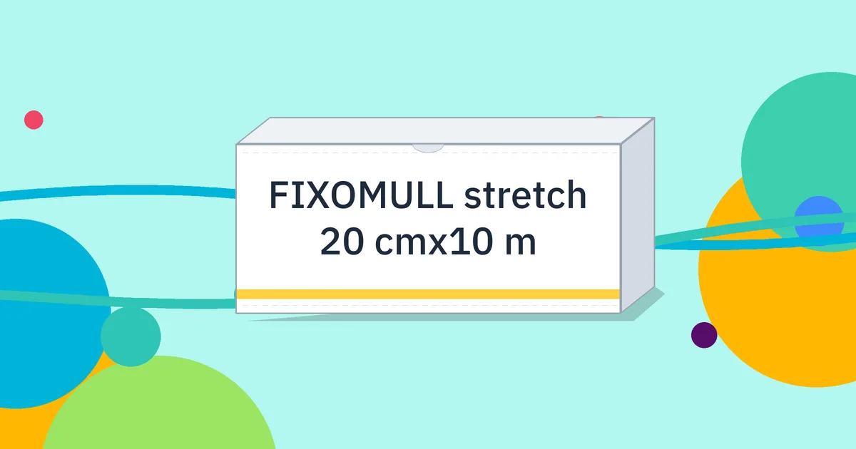 Symbolbild: Packung mit der Aufschrift FIXOMULL stretch 20 cmx10 m (PZN 17842134) – Verfügbarkeit und Bezug in Apotheken in Frankfurt am Main
