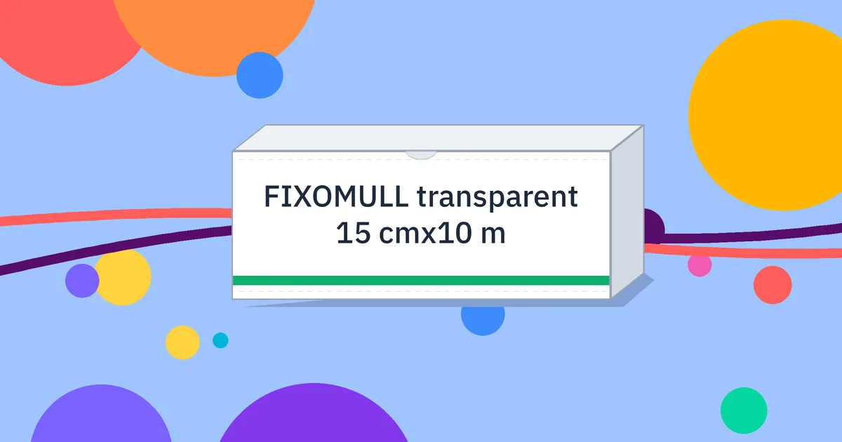 Symbolbild: Packung mit der Aufschrift FIXOMULL transparent 15 cmx10 m (PZN 03643218) – Verfügbarkeit und Bezug in Apotheken in Frankfurt am Main