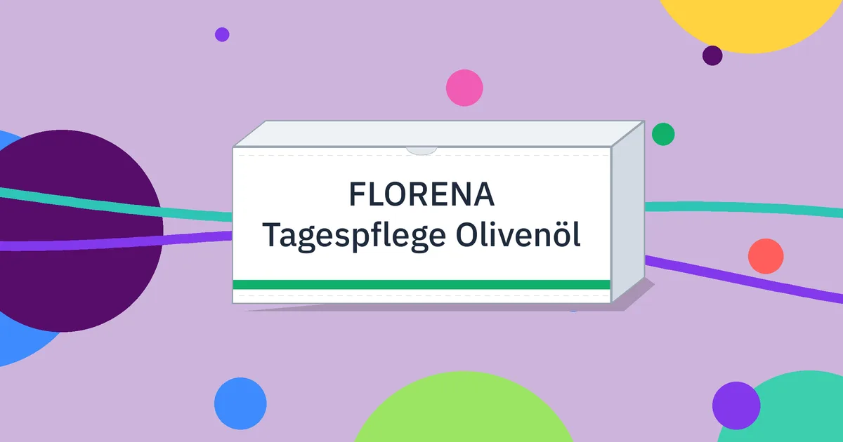 Symbolbild: Packung mit der Aufschrift FLORENA Tagespflege Olivenöl (PZN 17626063) – Verfügbarkeit und Bezug in Apotheken in Frankfurt am Main