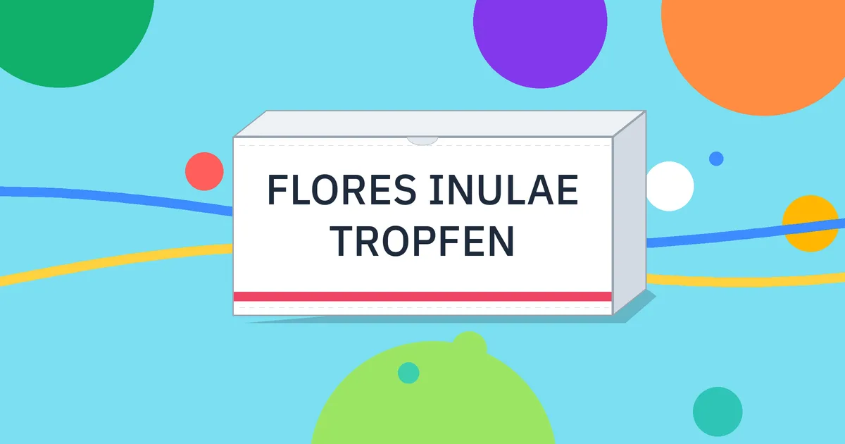 Symbolbild: Packung mit der Aufschrift FLORES INULAE TROPFEN (PZN 14128169) – Verfügbarkeit und Bezug in Apotheken in Frankfurt am Main