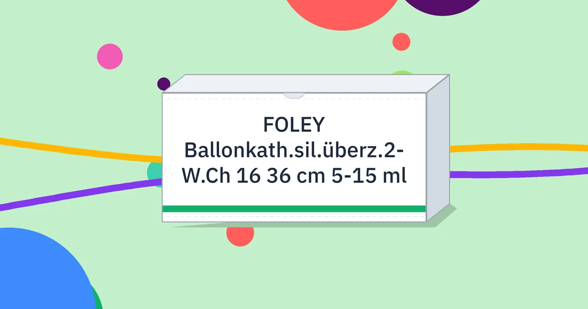 Symbolbild: Packung mit der Aufschrift FOLEY Ballonkath.sil.überz.2-W.Ch 16 36 cm 5-15 ml (PZN 10101713) – Verfügbarkeit und Bezug in Apotheken in Frankfurt am Main