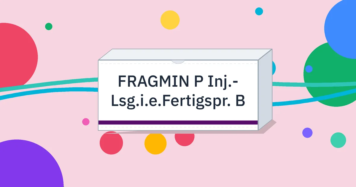 Symbolbild: Packung mit der Aufschrift FRAGMIN P Inj.-Lsg.i.e.Fertigspr. B (PZN 02753672) – Verfügbarkeit und Bezug in Apotheken in Frankfurt am Main