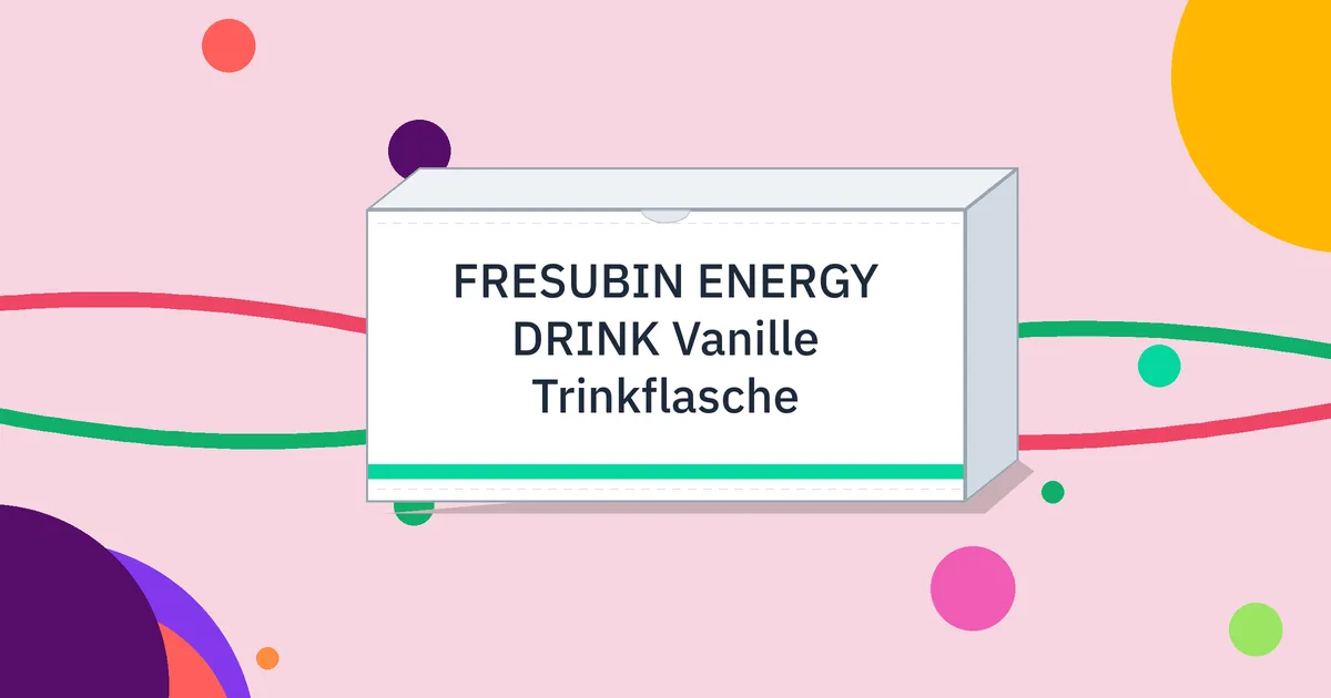 Symbolbild: Packung mit der Aufschrift FRESUBIN ENERGY DRINK Vanille Trinkflasche (PZN 07288122) – Verfügbarkeit und Bezug in Apotheken in Frankfurt am Main