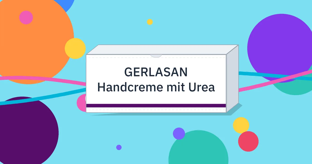 Symbolbild: Packung mit der Aufschrift GERLASAN Handcreme mit Urea (PZN 15740518) – Verfügbarkeit und Bezug in Apotheken in Frankfurt am Main