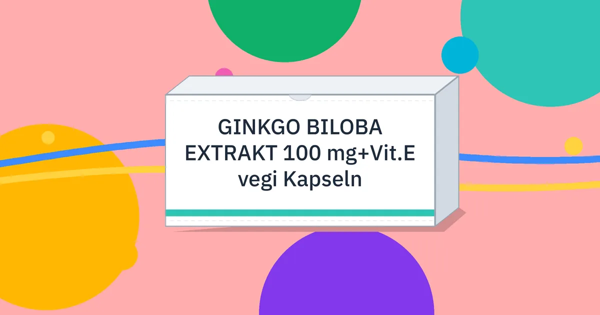 Symbolbild: Packung mit der Aufschrift GINKGO BILOBA EXTRAKT 100 mg+Vit.E vegi Kapseln (PZN 16590162) – Verfügbarkeit und Bezug in Apotheken in Frankfurt am Main