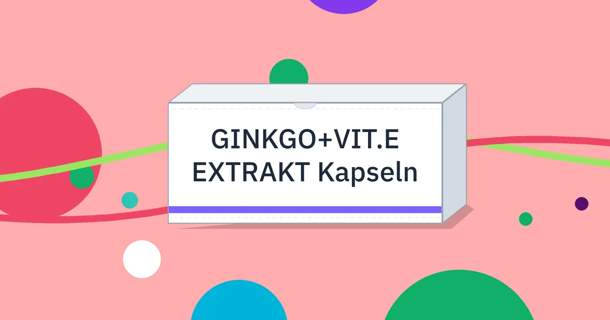 Symbolbild: Packung mit der Aufschrift GINKGO+VIT.E EXTRAKT Kapseln (PZN 18883313) – Verfügbarkeit und Bezug in Apotheken in Frankfurt am Main