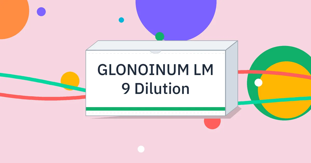 Symbolbild: Packung mit der Aufschrift GLONOINUM LM 9 Dilution (PZN 12878943) – Verfügbarkeit und Bezug in Apotheken in Frankfurt am Main