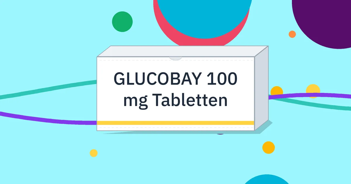 Symbolbild: Packung mit der Aufschrift GLUCOBAY 100 mg Tabletten (PZN 01682384) – Verfügbarkeit und Bezug in Apotheken in Frankfurt am Main