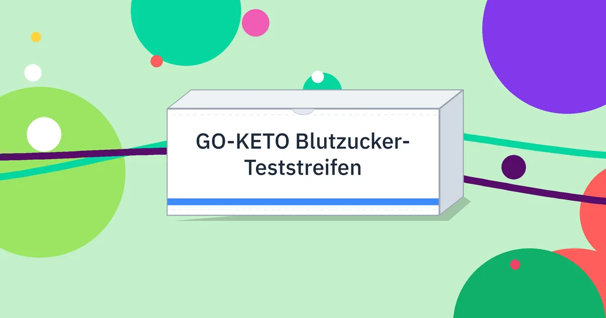 Symbolbild: Packung mit der Aufschrift GO-KETO Blutzucker-Teststreifen (PZN 16914618) – Verfügbarkeit und Bezug in Apotheken in Frankfurt am Main