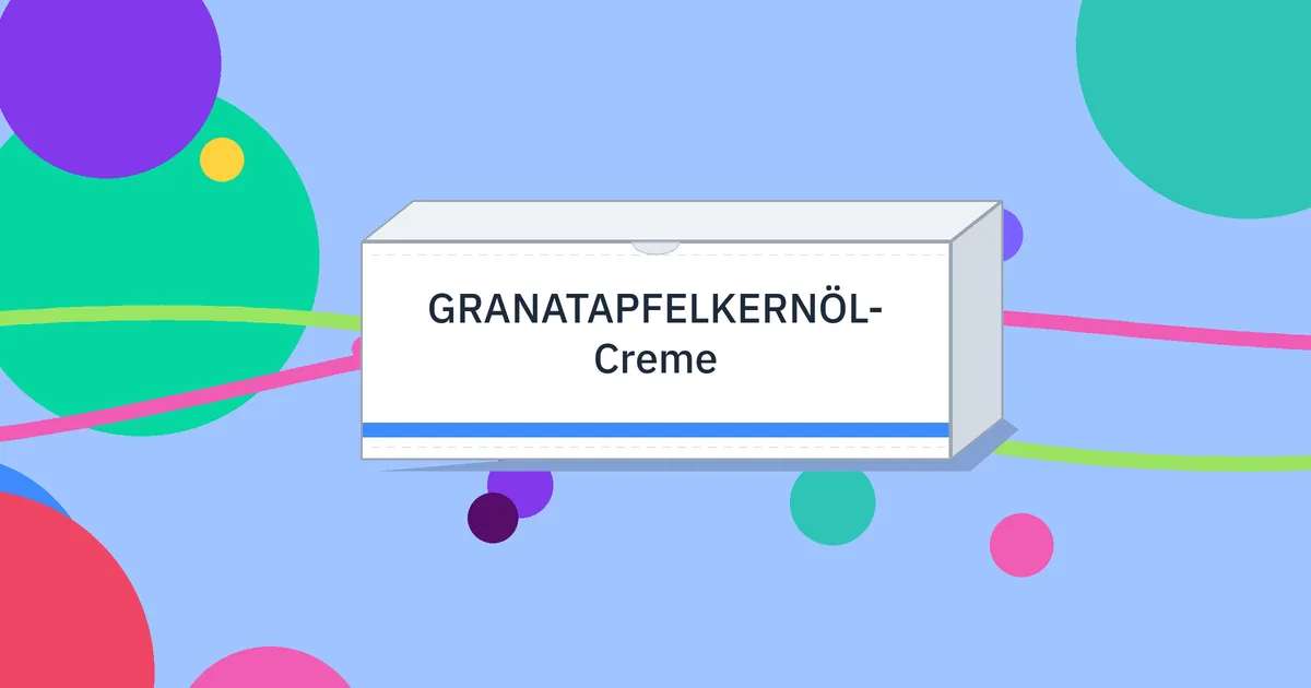 Symbolbild: Packung mit der Aufschrift GRANATAPFELKERNÖL-Creme (PZN 11887526) – Verfügbarkeit und Bezug in Apotheken in Frankfurt am Main