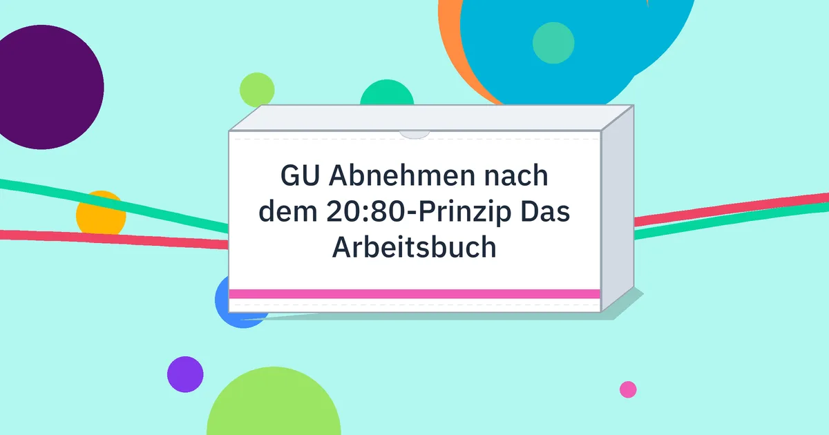 Symbolbild: Packung mit der Aufschrift GU Abnehmen nach dem 20:80-Prinzip Das Arbeitsbuch (PZN 17823763) – Verfügbarkeit und Bezug in Apotheken in Frankfurt am Main