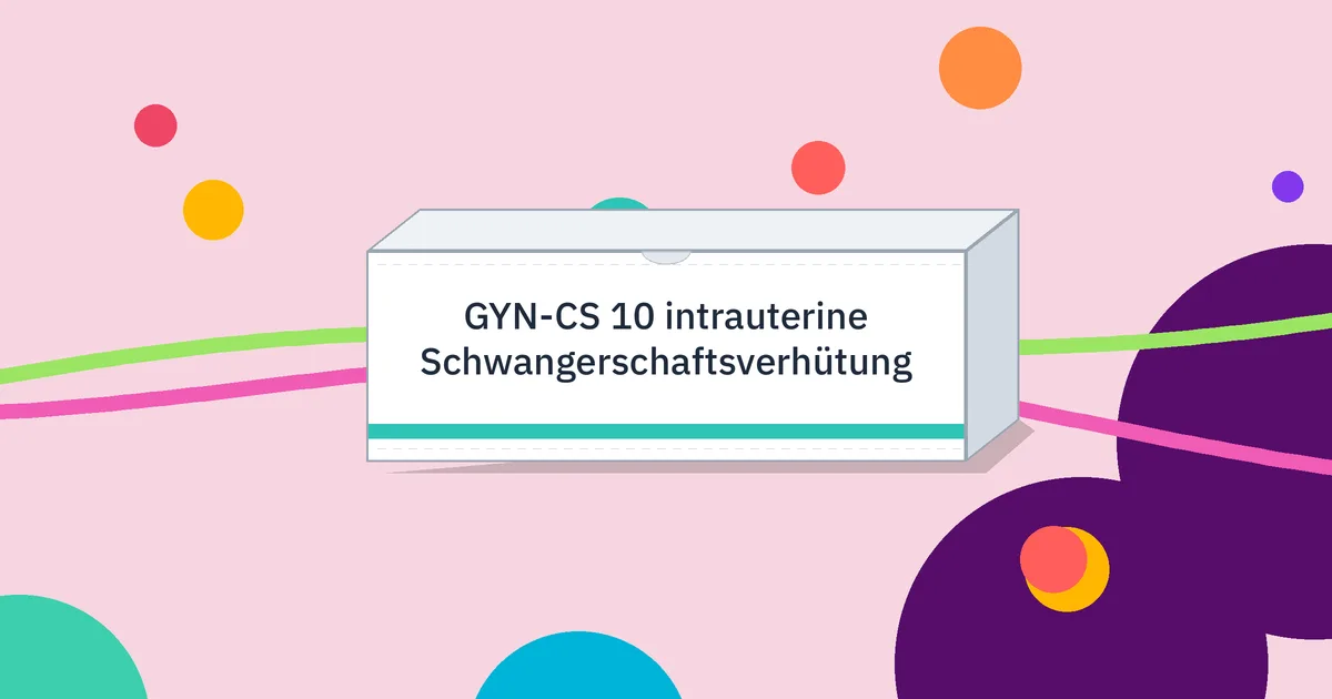 Symbolbild: Packung mit der Aufschrift GYN-CS 10 intrauterine Schwangerschaftsverhütung (PZN 17568897) – Verfügbarkeit und Bezug in Apotheken in Frankfurt am Main
