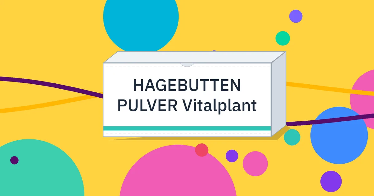 Symbolbild: Packung mit der Aufschrift HAGEBUTTEN PULVER Vitalplant (PZN 12504094) – Verfügbarkeit und Bezug in Apotheken in Frankfurt am Main