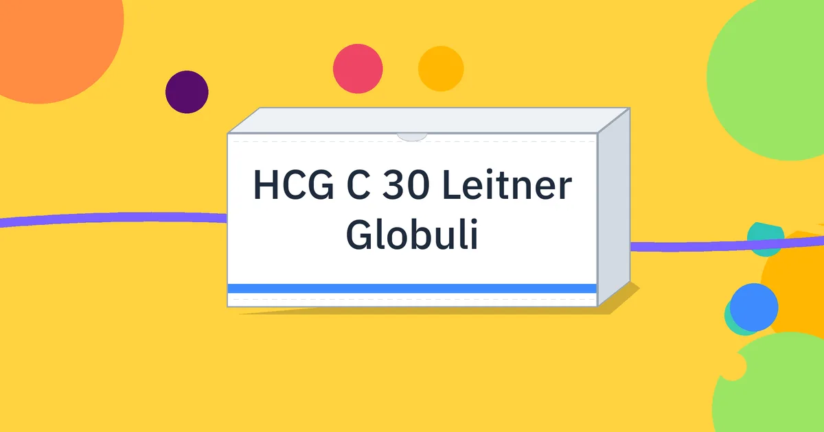 Symbolbild: Packung mit der Aufschrift HCG C 30 Leitner Globuli (PZN 18088395) – Verfügbarkeit und Bezug in Apotheken in Frankfurt am Main