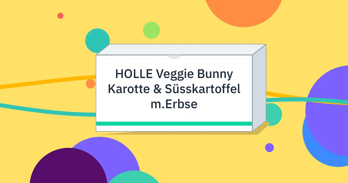 Symbolbild: Packung mit der Aufschrift HOLLE Veggie Bunny Karotte & Süsskartoffel m.Erbse (PZN 14419688) – Verfügbarkeit und Bezug in Apotheken in Frankfurt am Main