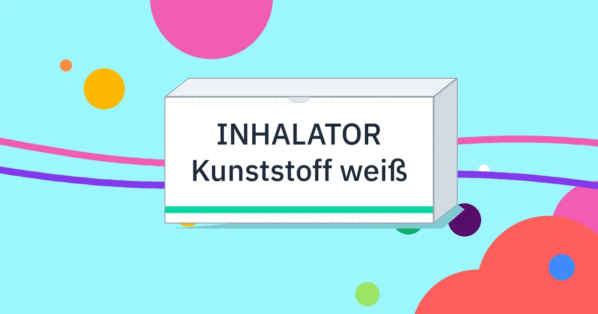 Symbolbild: Packung mit der Aufschrift INHALATOR Kunststoff weiß (PZN 04086429) – Verfügbarkeit und Bezug in Apotheken in Frankfurt am Main