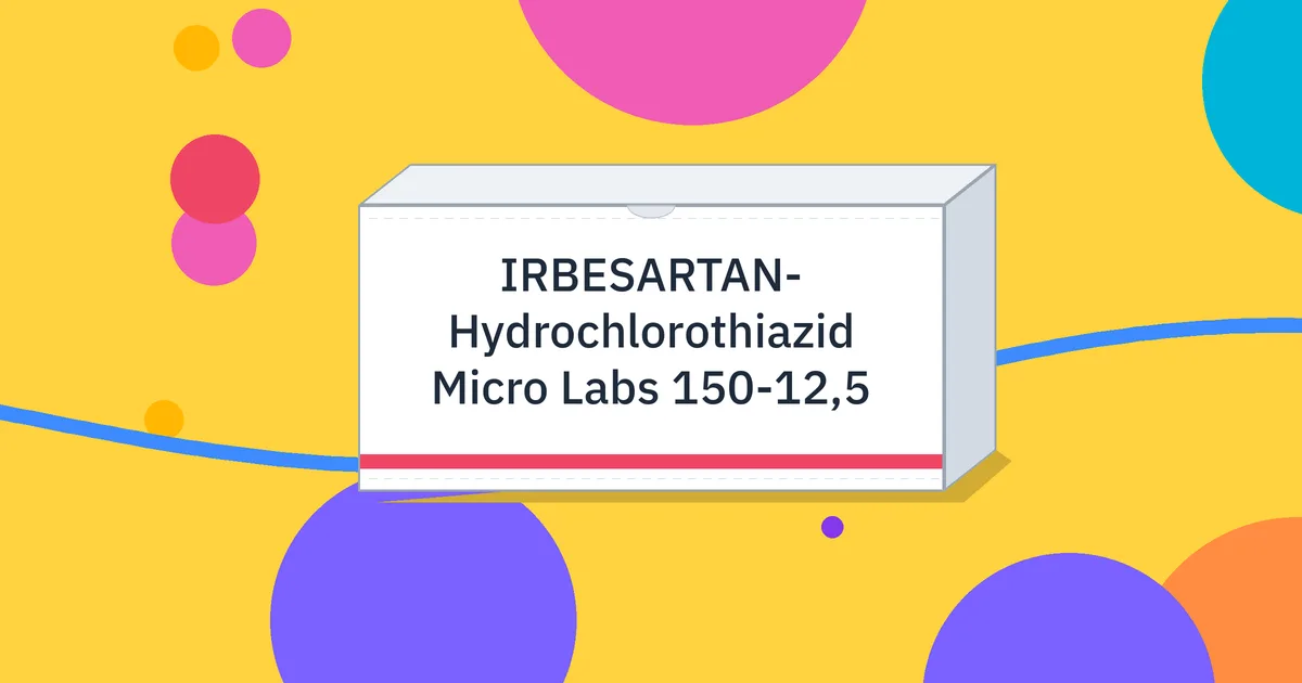 Symbolbild: Packung mit der Aufschrift IRBESARTAN-Hydrochlorothiazid Micro Labs 150-12,5 (PZN 12738780) – Verfügbarkeit und Bezug in Apotheken in Frankfurt am Main