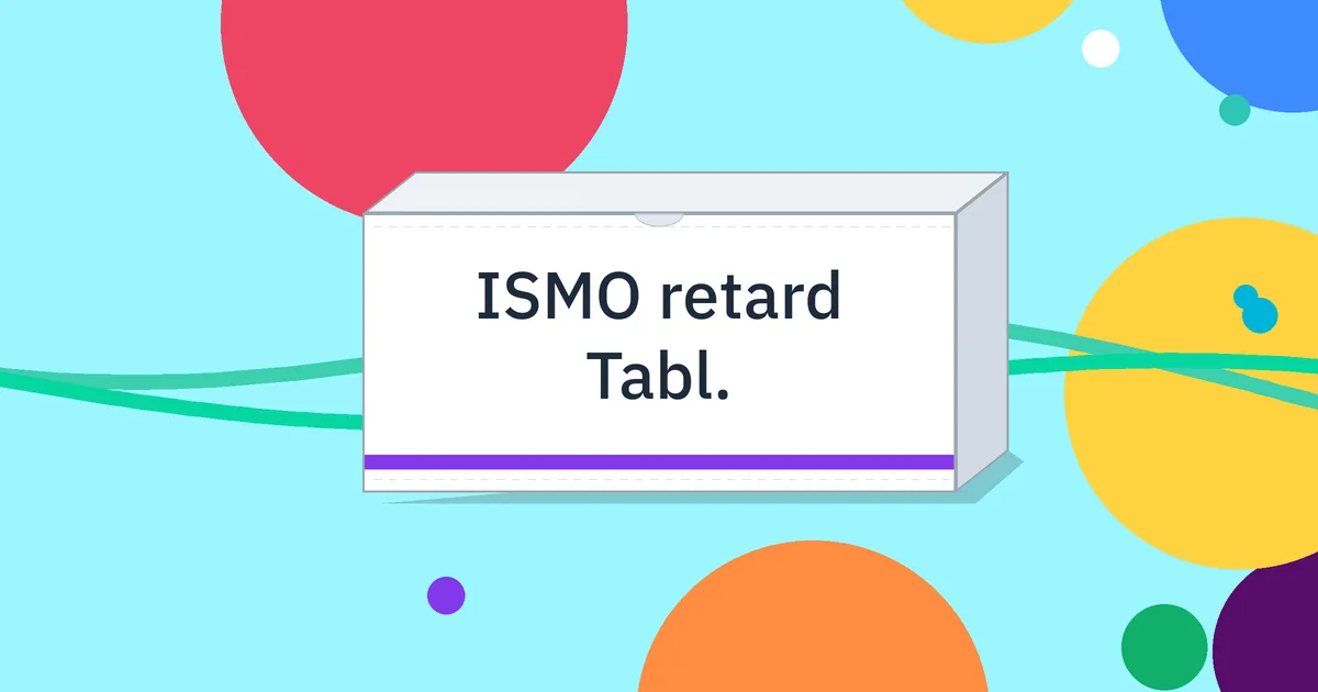 Symbolbild: Packung mit der Aufschrift ISMO retard Tabl. (PZN 03348850) – Verfügbarkeit und Bezug in Apotheken in Frankfurt am Main