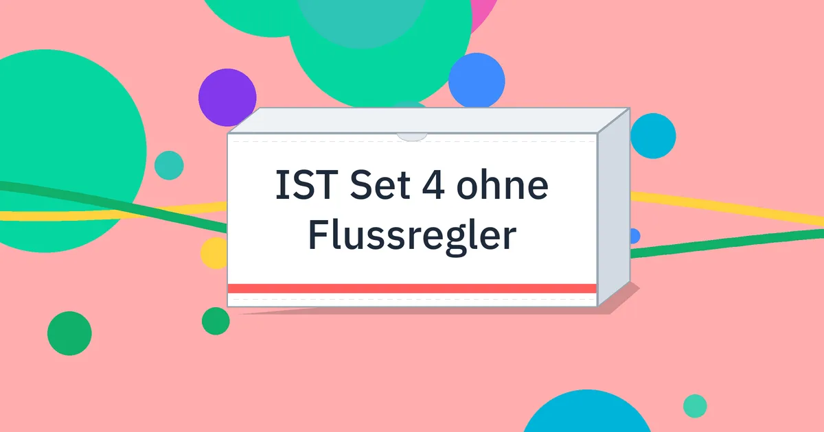 Symbolbild: Packung mit der Aufschrift IST Set 4 ohne Flussregler (PZN 06464108) – Verfügbarkeit und Bezug in Apotheken in Frankfurt am Main